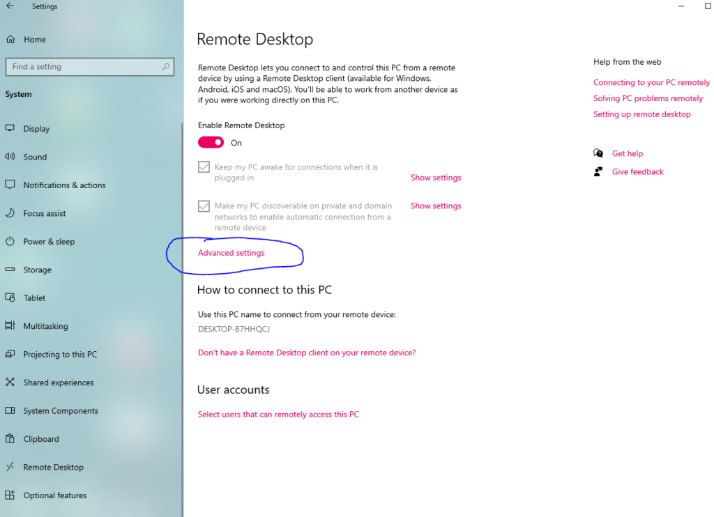Error: The remote computer requires Network Level Authentication, which your computer does not ...