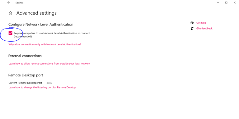 Error: The remote computer requires Network Level Authentication, which your computer does not ...